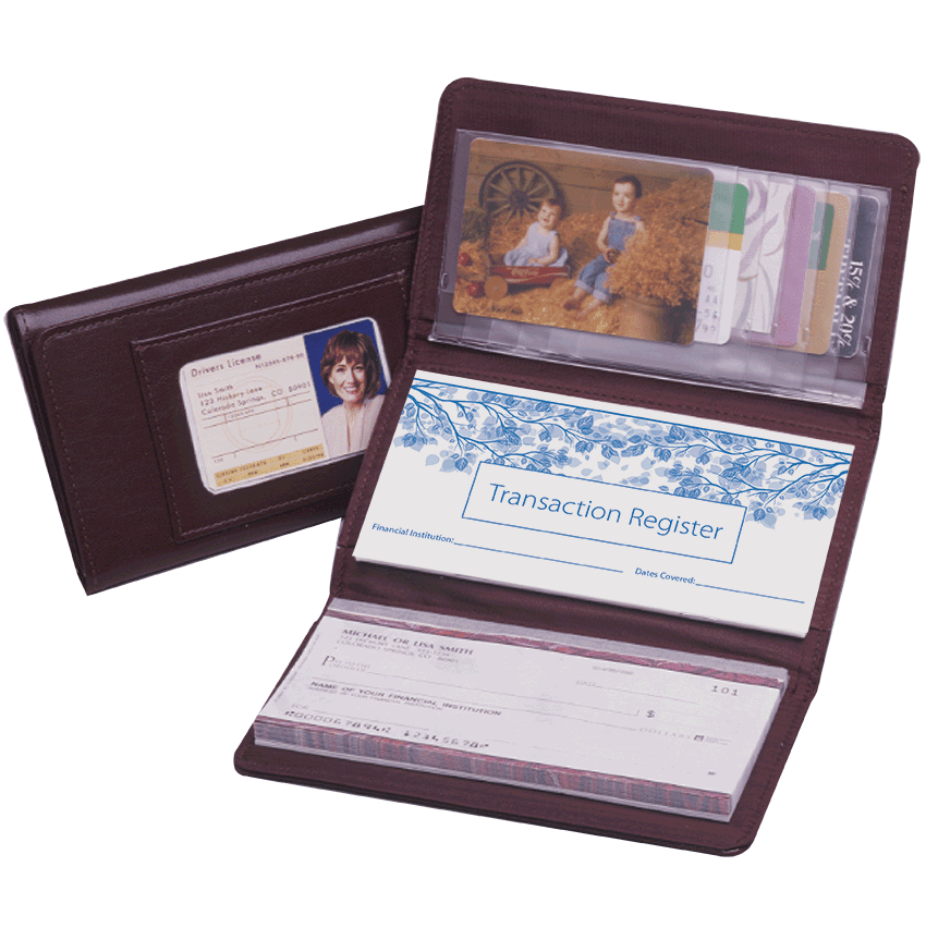 Burgundy Trifold Checkbook Cover | Checks.com
